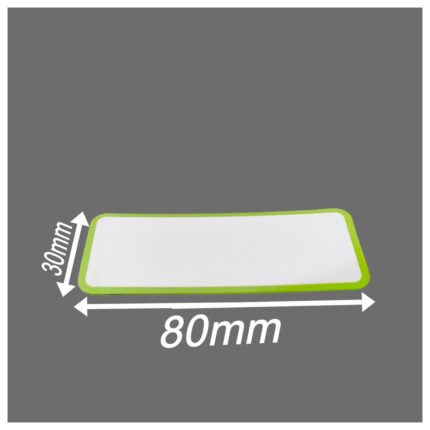 Magnetisches Etikett 80x30mm Weiß, Lila Umrandung, Abgerundete Ecken ...